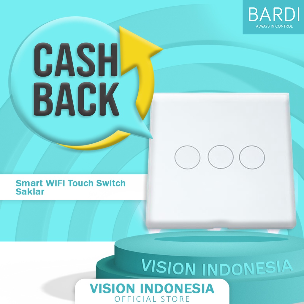 Jual Bardi Smart WiFi Touch Switch Saklar - EU 3 Gang | Shopee Indonesia