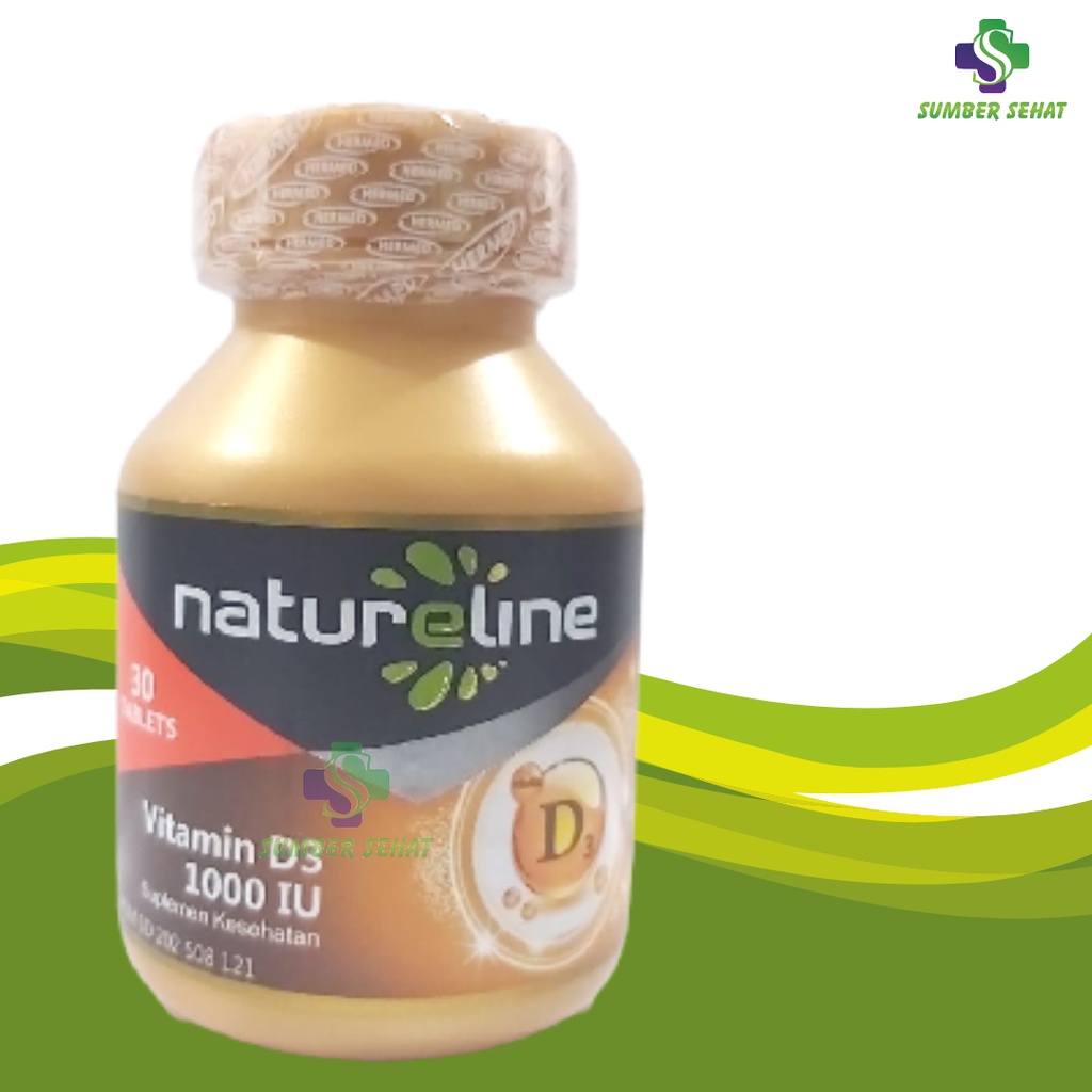 Jual NATURELINE VITAMIN D3 1000 IU BOTOL 30 TABLET | Shopee Indonesia