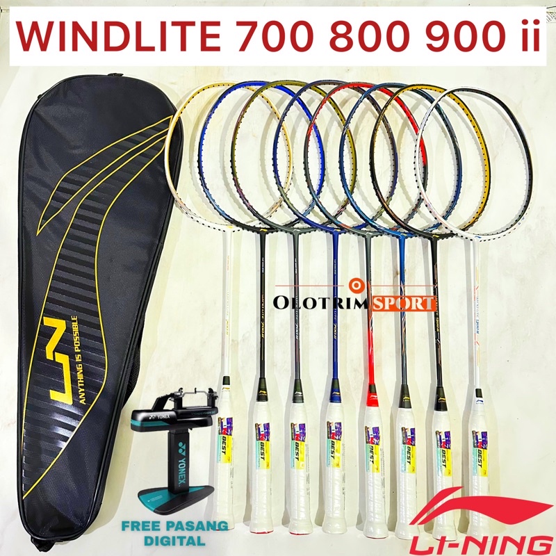 Jual Raket Badminton LINING WIND LITE 700 800 900 ii 2 32LBS 5u 80gr ...