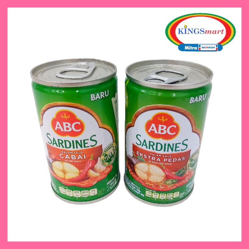 Jual sardines cabai extra pedas ikan kaleng abc 155g sarden | Shopee ...