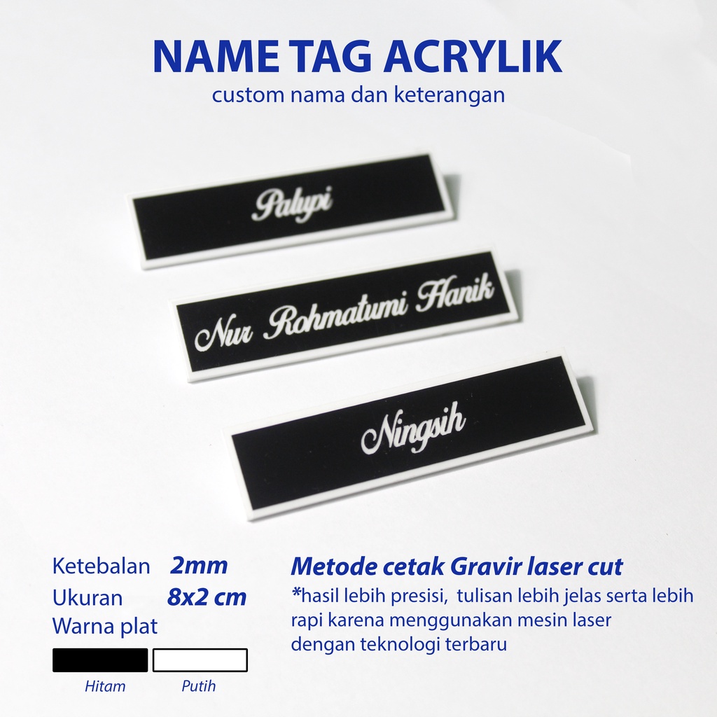 Jual NAMETAG ACRYLIC NAMA DADA | Shopee Indonesia