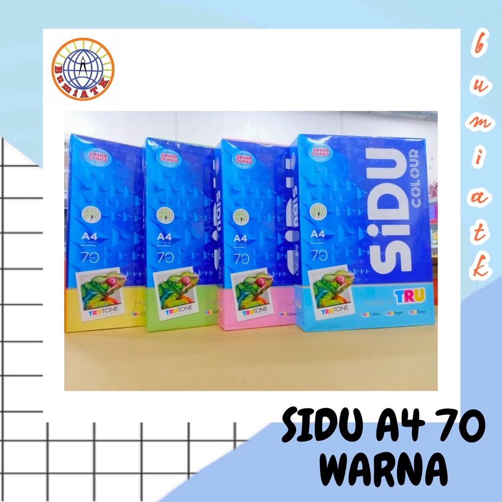 Jual KERTAS HVS / KERTAS HVS WARNA / SIDU WARNA KERTAS HVS A4 70GR PINK ...