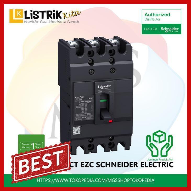 Jual MCCB 3P/3T 60A EZC100N 15kA SCHNEIDER ELECTRIC - EZC100N3060 ...