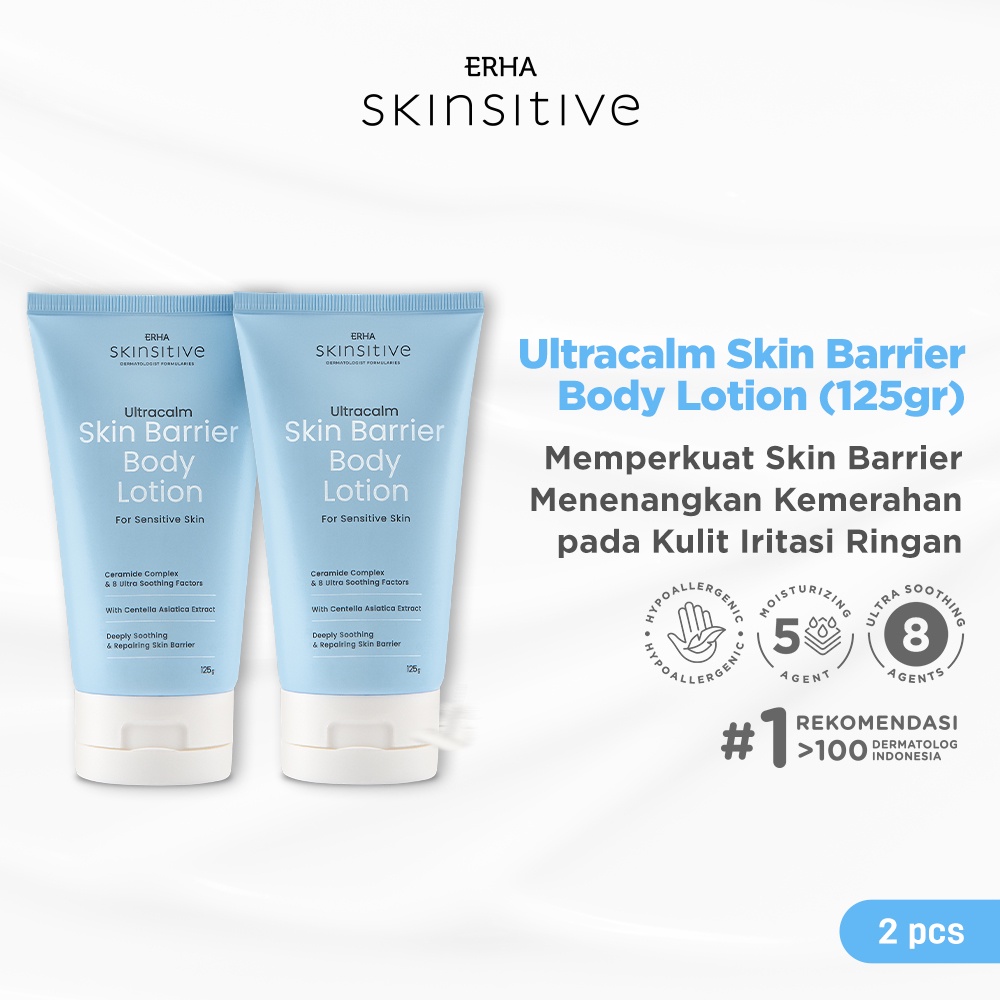 Jual ERHA Twinpack Skinsitive Ultracalm Body Lotion 125g - Perawatan ...