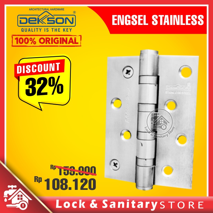 Jual Engsel Stainless DEKKSON DKS ECO 4x3x3 4BB | Shopee Indonesia
