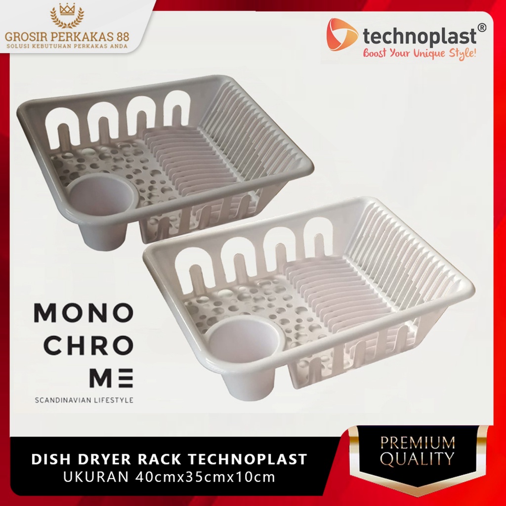 Jual Rak Pengering Piring Plastik Dapur Dish Dryer Rack Technoplast ...