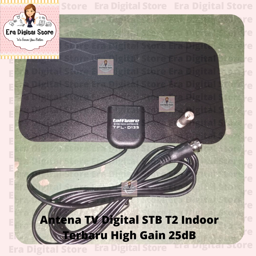 Jual Antena TV Digital STB T2 Indoor Terbaru High Gain 25dB | Shopee ...