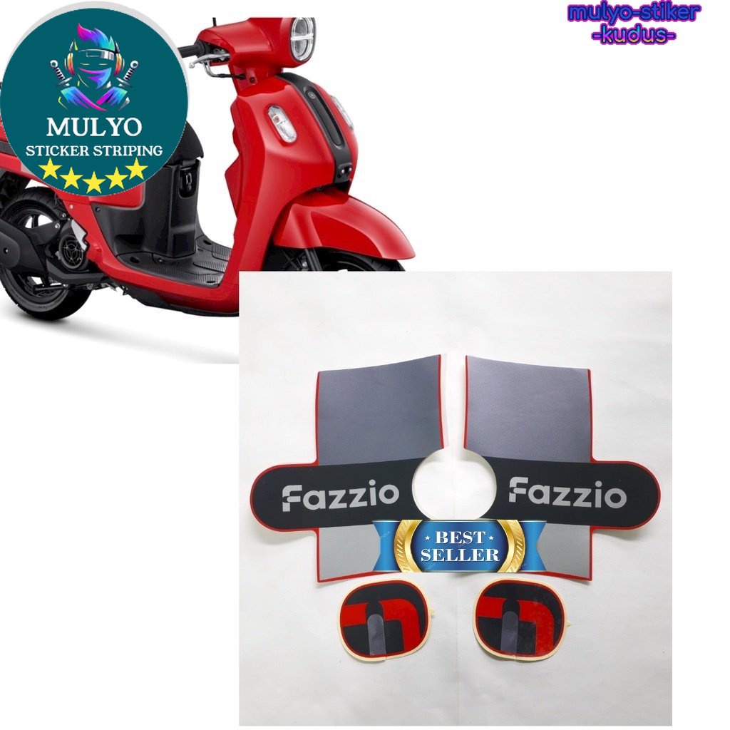 Jual Original Asli STRIPING STICKER LIS LES POLET yamaha fazzio 2022 merah stiker list motor ...