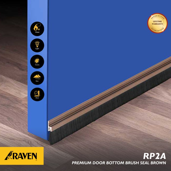 Jual Pengaman Raven Door Bottom Brush Seal Rp2A Brown/Penutup Celah ...