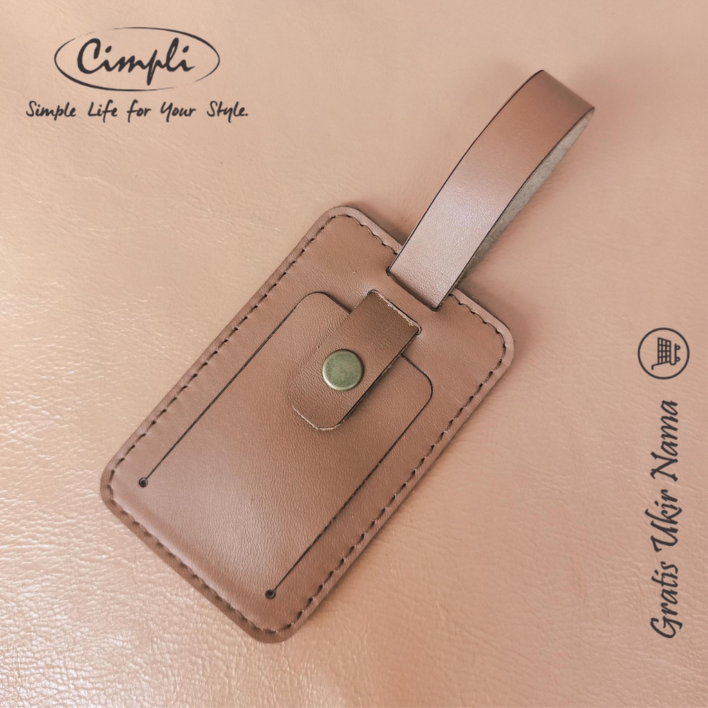 Jual Name tag / tas lebel / koper label luggage tag bag pack kulit asli ...