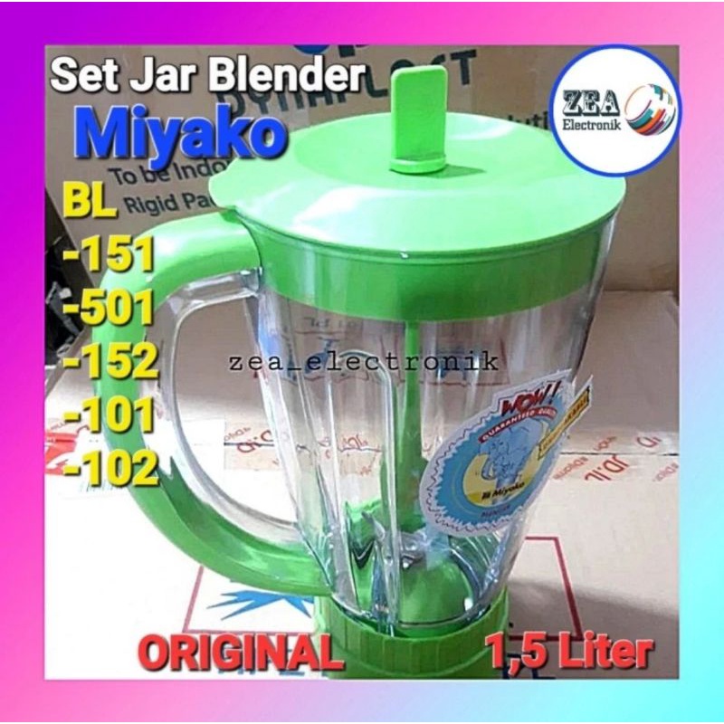 Jual SET JAR BLENDER MIYAKO BL-151/501/152 GELAS PLASTIK 1,5 LITER ORIGINAL | Shopee Indonesia