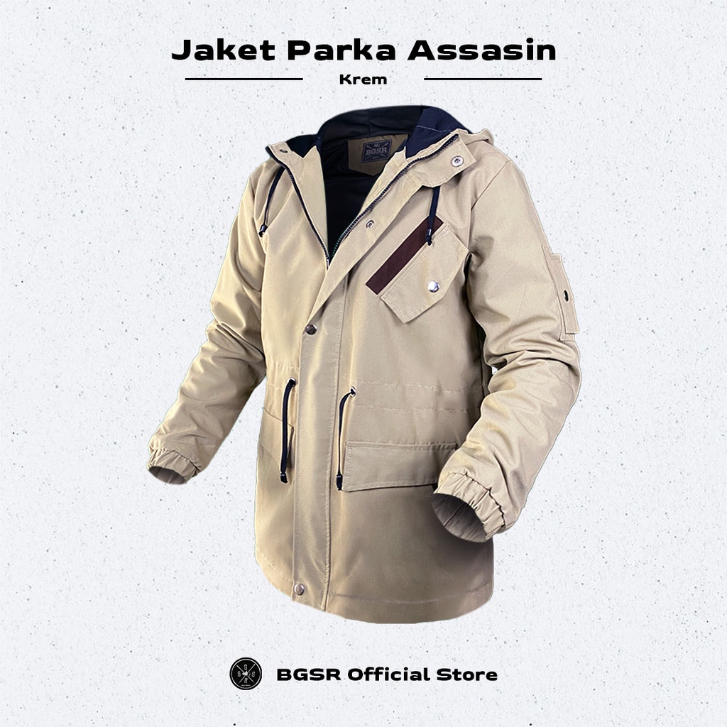 Jual Jaket Parka Pria Hoodie Jacket Long Coat Sleting Saku Dalam ...