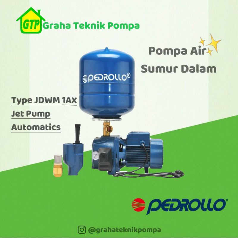 Jual Pedrollo JDWm 1 AX Pompa Air Sumur dalam Otomatis Jet Pump ...