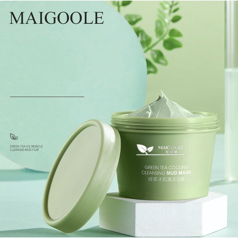 Jual MAIGOOLE Masker wajah Green tea clay mask 100g | Masker Komedo Dan ...