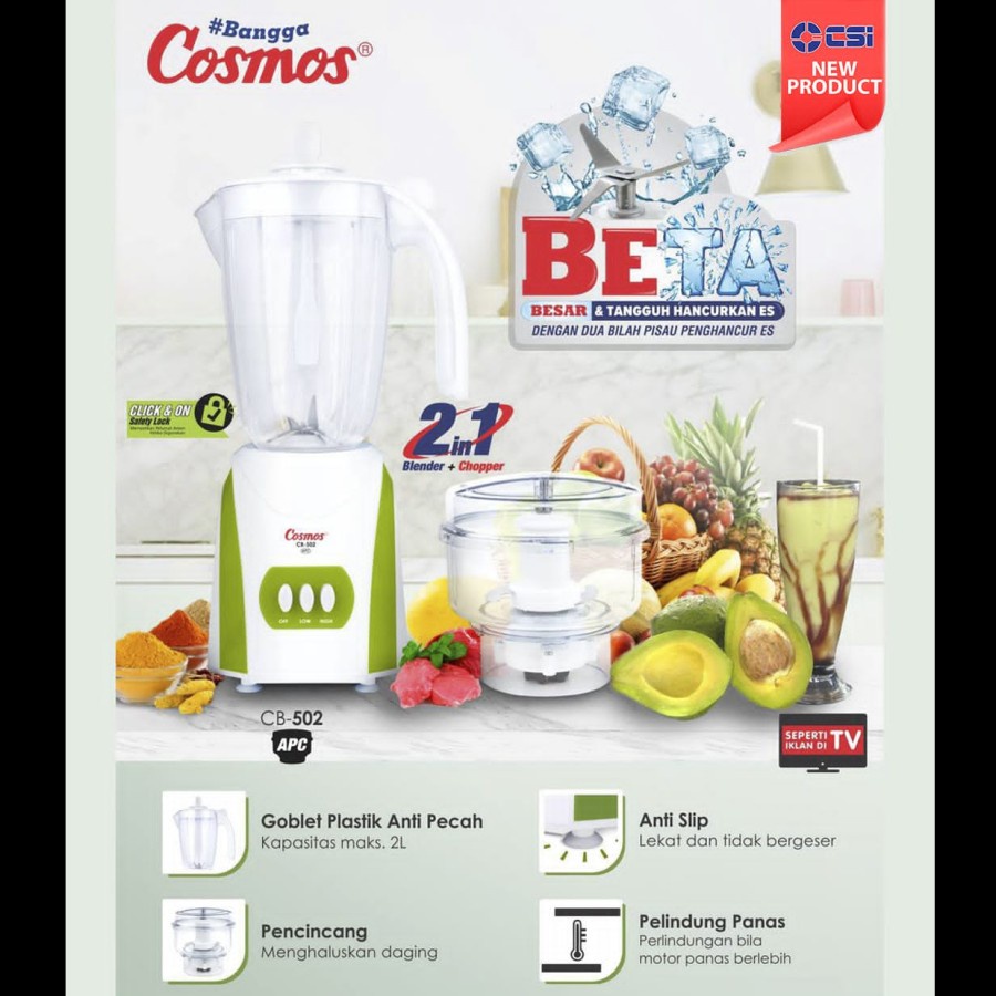Jual COSMOS Blender Chopper 2 Liter CB-502APC | Shopee Indonesia
