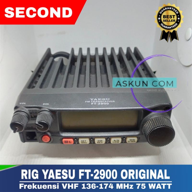 Jual RADIO RIG YAESU FT-2900 VHF 136-174 MHz 75W SECOND NORMAL SIAP ...