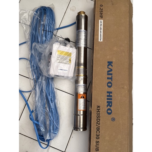 Jual Pompa submersible/ satelit/ pompa celup kaito hiro 0,25hp 3 inch + kabel 30m | Shopee Indonesia