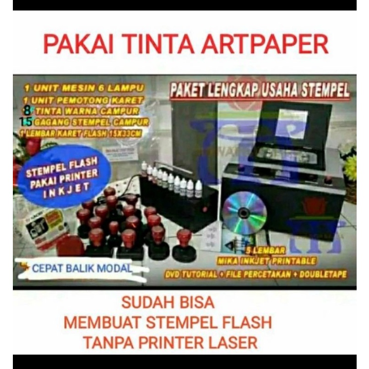 Jual Paket Usaha Stempel Warna / 6 Lampu Flash MODAL KECIL UNTUNG BESAR ...