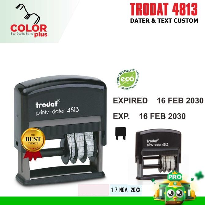 Jual MURAH Stempel TRODAT 4813 ( EXPIRED + TANGGAL ) / TEKS CUSTOM ...