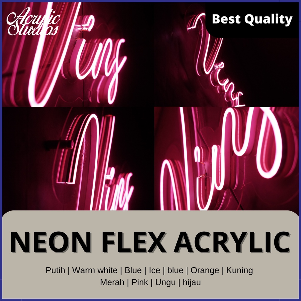 Jual Neon Flex Custom / Acrylic Sign Neon Flex / Ukuran 15x30 CM ...