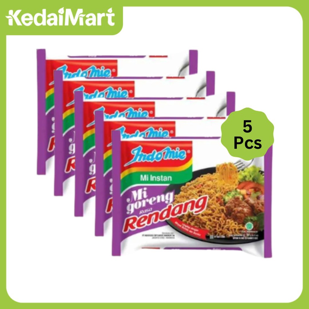 Jual Paket Bundling Indomie Mie Instan Goreng Rasa Rendang Isi 5 Pcs ...