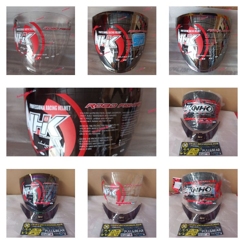 Jual KACA VISOR ORIGINAL HELM NHK R6 CLEAR Smoke Rainbow Silver ...