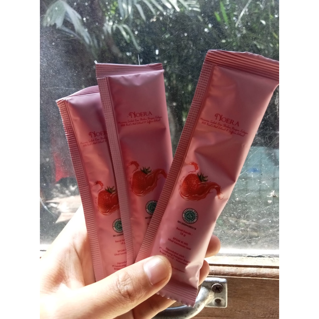 Jual Per SACHET(ECER) NOERA COLLAGEN DRINK PEACH DAN STRAWBERRY (225g ...