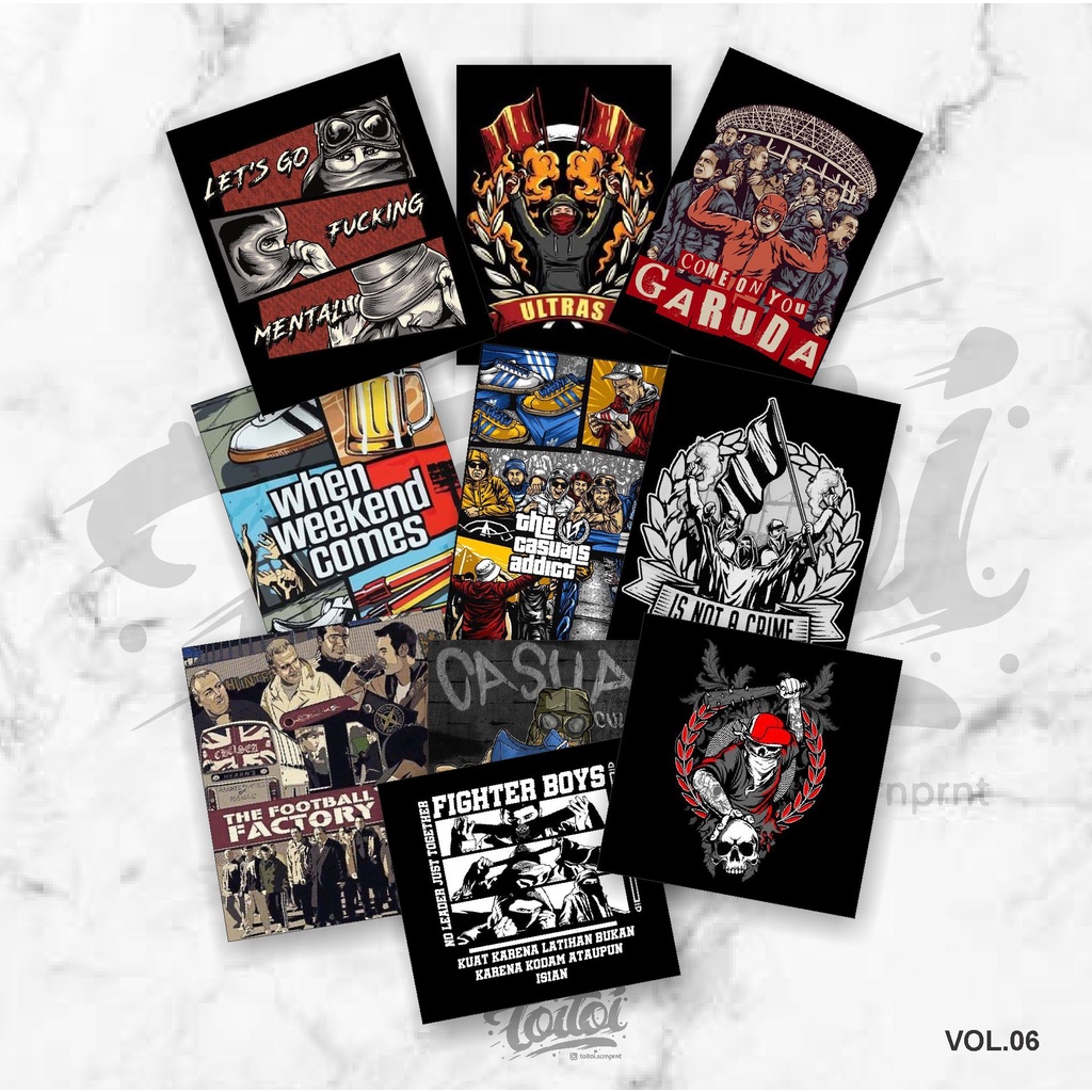 Jual STICKER PACK CASUAL FOOTBALL, STICKER BOLA, STICKER ULTRAS GARUDA ...