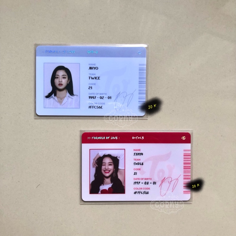 Jual scientist id card red blue Jihyo Twice | Shopee Indonesia
