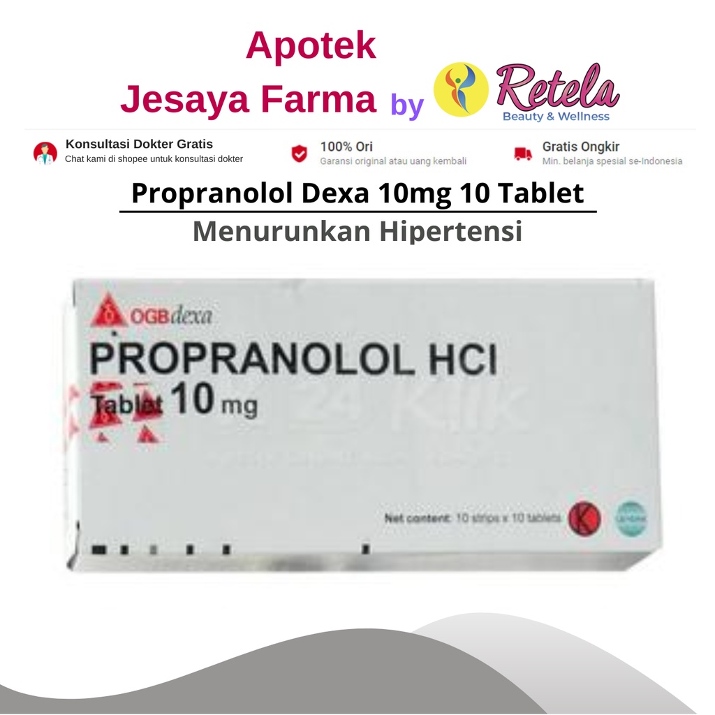 Jual PROPRANOLOL 10MG 100`S [GEN] INHEALTH | Shopee Indonesia