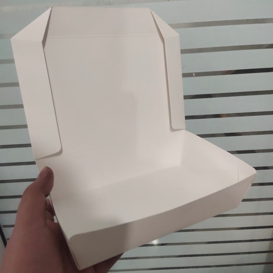 Jual PAPER BOX PUTIH LARGE BCA - LUNCH BOX L - TAKE AWAY - ISI 100 PCS ...