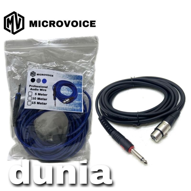 Jual Kabel Mic Microvoice 5 Meter Original Kabel Microphone 5 Meter ...