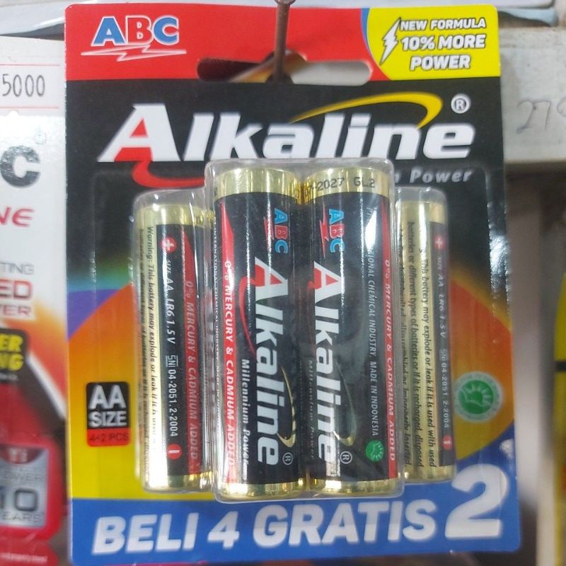 Jual Baterai AA Abc Alkaline Isi 6 | Shopee Indonesia