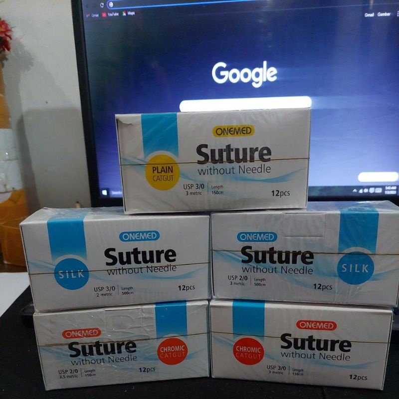 Jual Benang jahit silk plain cromik One med | Shopee Indonesia