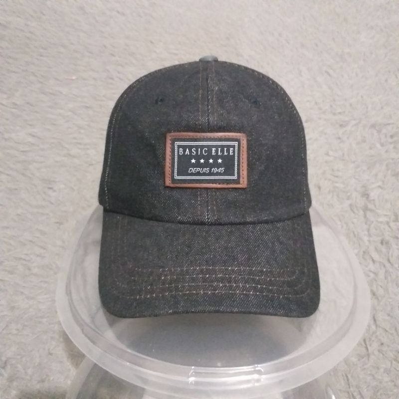 Jual Topi simple basic elle bahan denim original foto sendiri | Shopee ...
