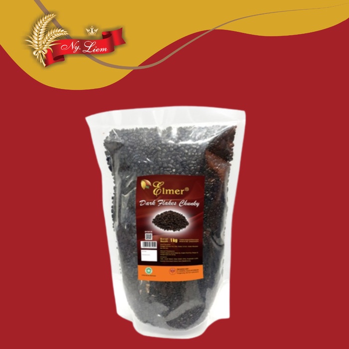 Jual ELMER Chocolate Flakes Chunky Dark / Cokelat Cacah 1 kg | Shopee ...