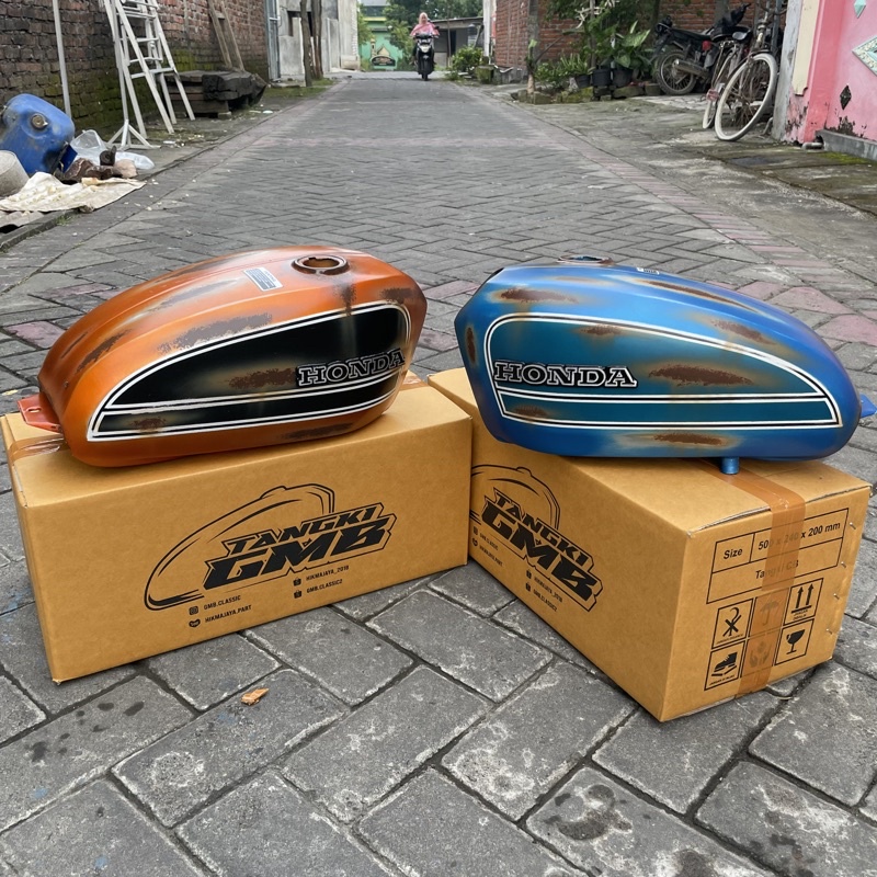 Jual tangki cb125 blawus tangki GMB cat model ori pernis dop tengki ...