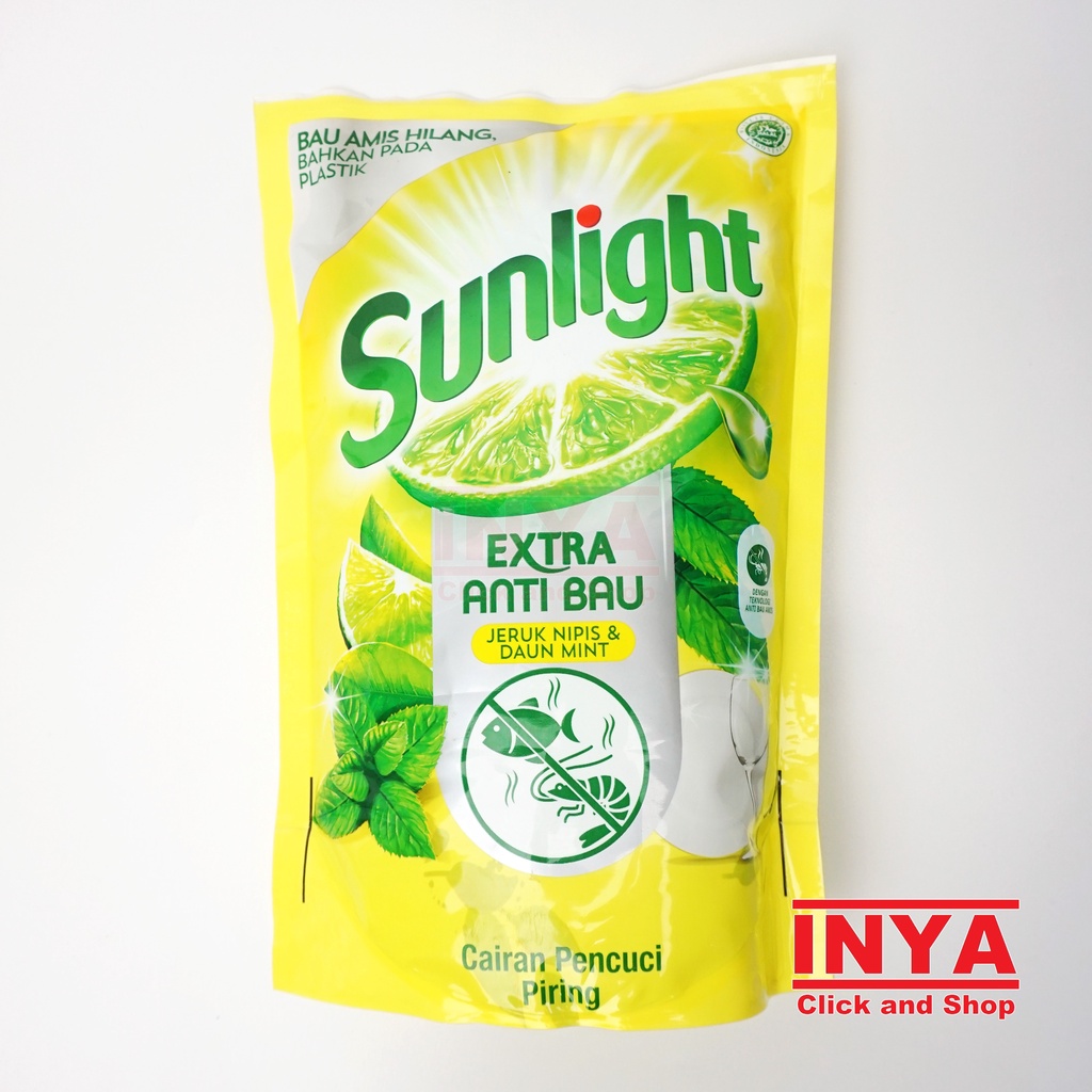 Jual SUNLIGHT EXTRA ANTI BAU JERUK NIPIS & DAUN MINT 600ml REFILL ...