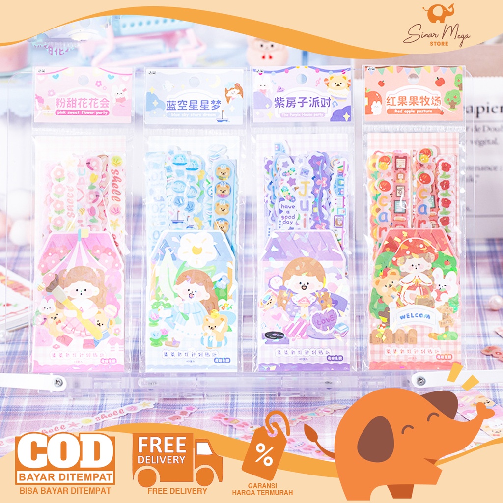 Jual Shiny Rainbow Party Diary Deco Stickers / Sticker Stiker Tempel ...