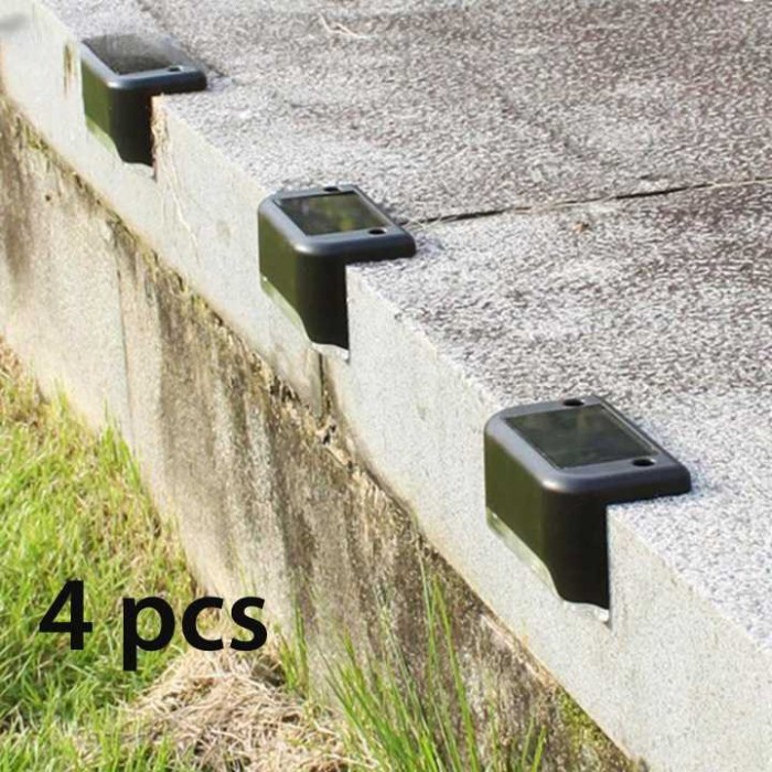 Jual Lampu Taman Solar Cell Sudut Tembok Waterproof IP44 Warm White 4 ...