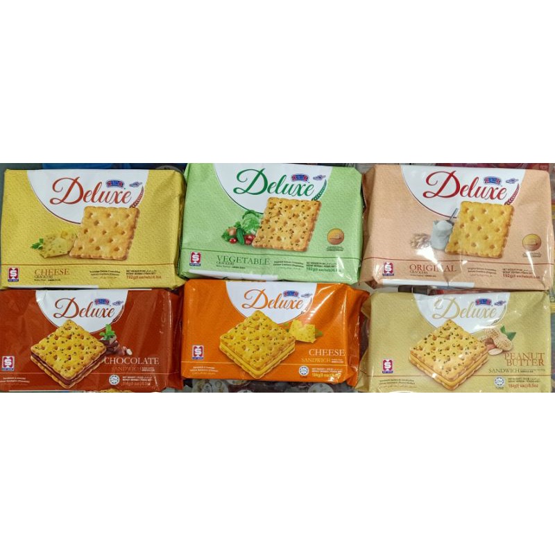 Jual [HALAL] 180grm Biskuit Deluxe 6 Varian Rasa Import Malaysia ISI 6 ...