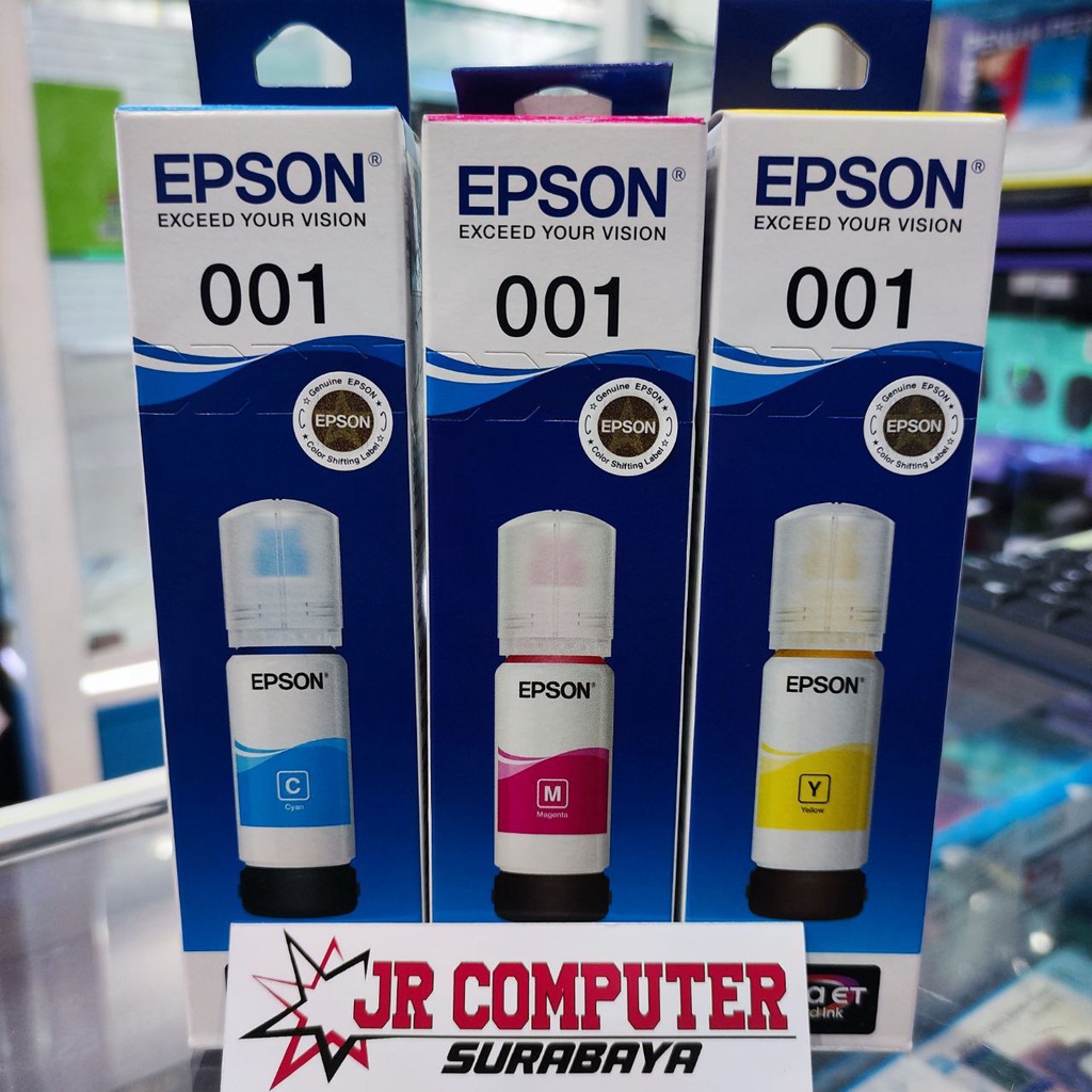 Jual TINTA EPSON 001 Cyan, Magenta, Yellow | Shopee Indonesia