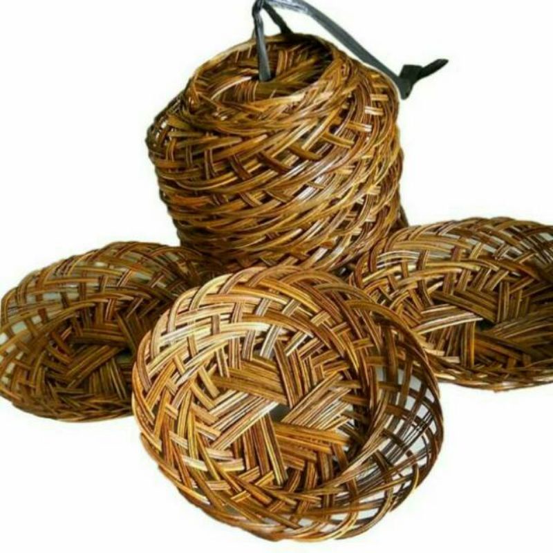 Jual Piring Lidi Anyaman pernis grade A (20 Pcs ) piring lidi pernis ...
