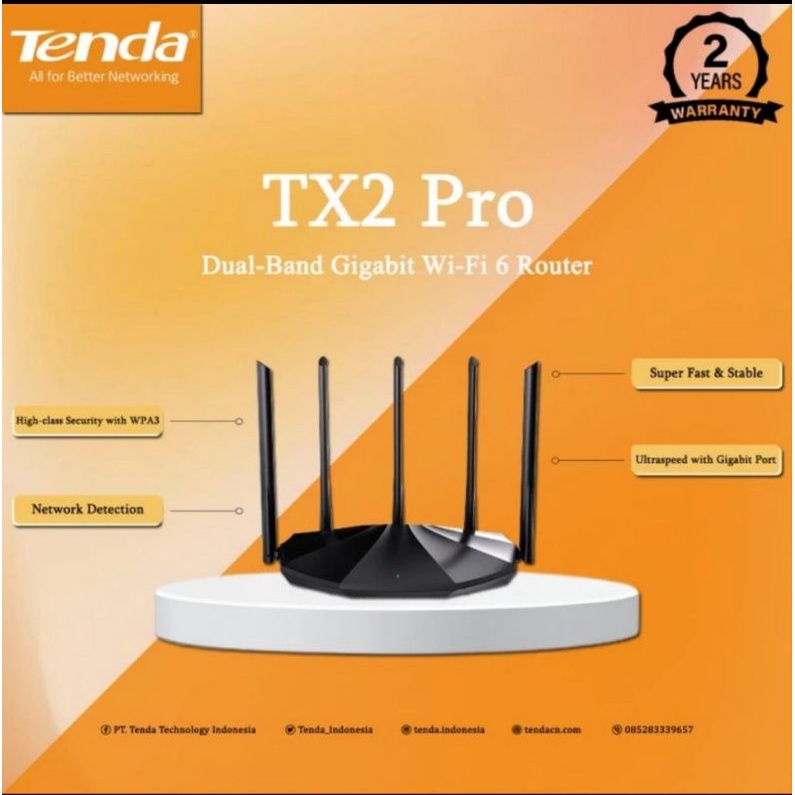 Jual Tenda TX2 Pro Dual Band Gygabit WiFi 6 Router | Shopee Indonesia