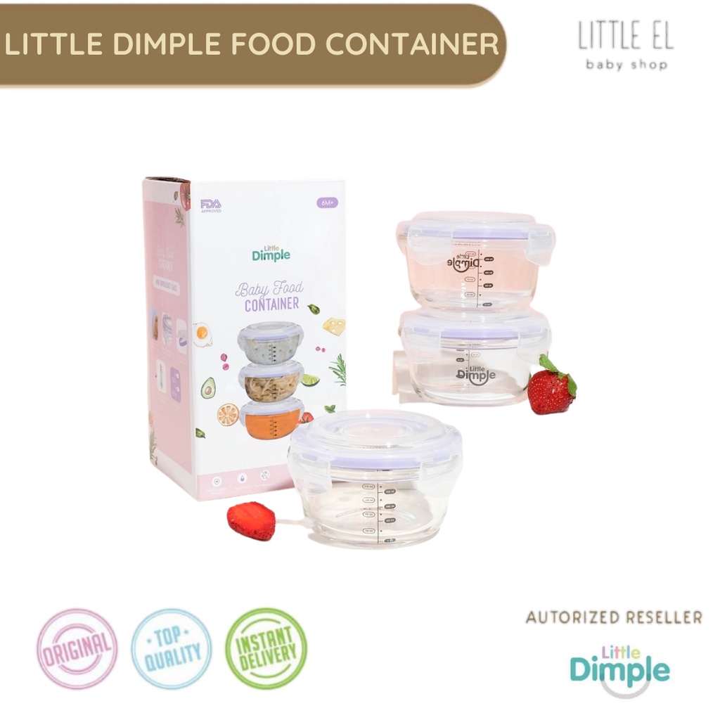 Jual Little Dimple New Baby Food Container (3 pcs x 240 ml) | Shopee ...