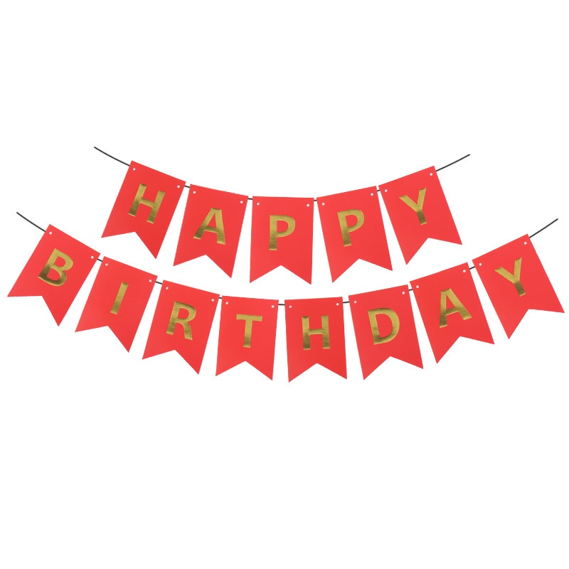 Jual DP Banner Happy Birthday Warna Warni Set 13Pcs Backdrop Pesta ...