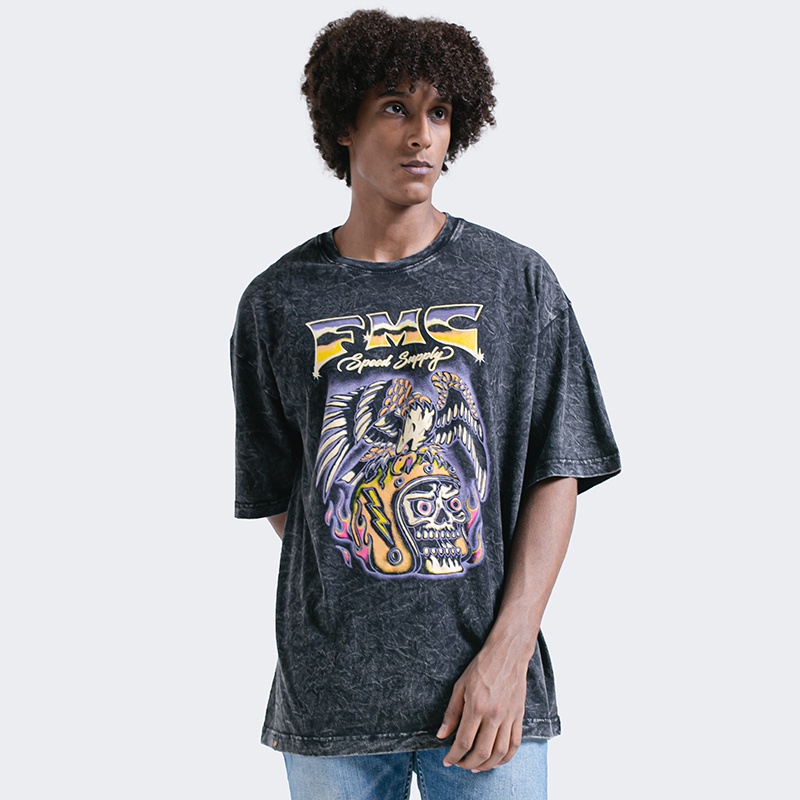 Jual FMC Speed Supply Kaos Pria Washing Skull Bikers Lengan Pendek ...