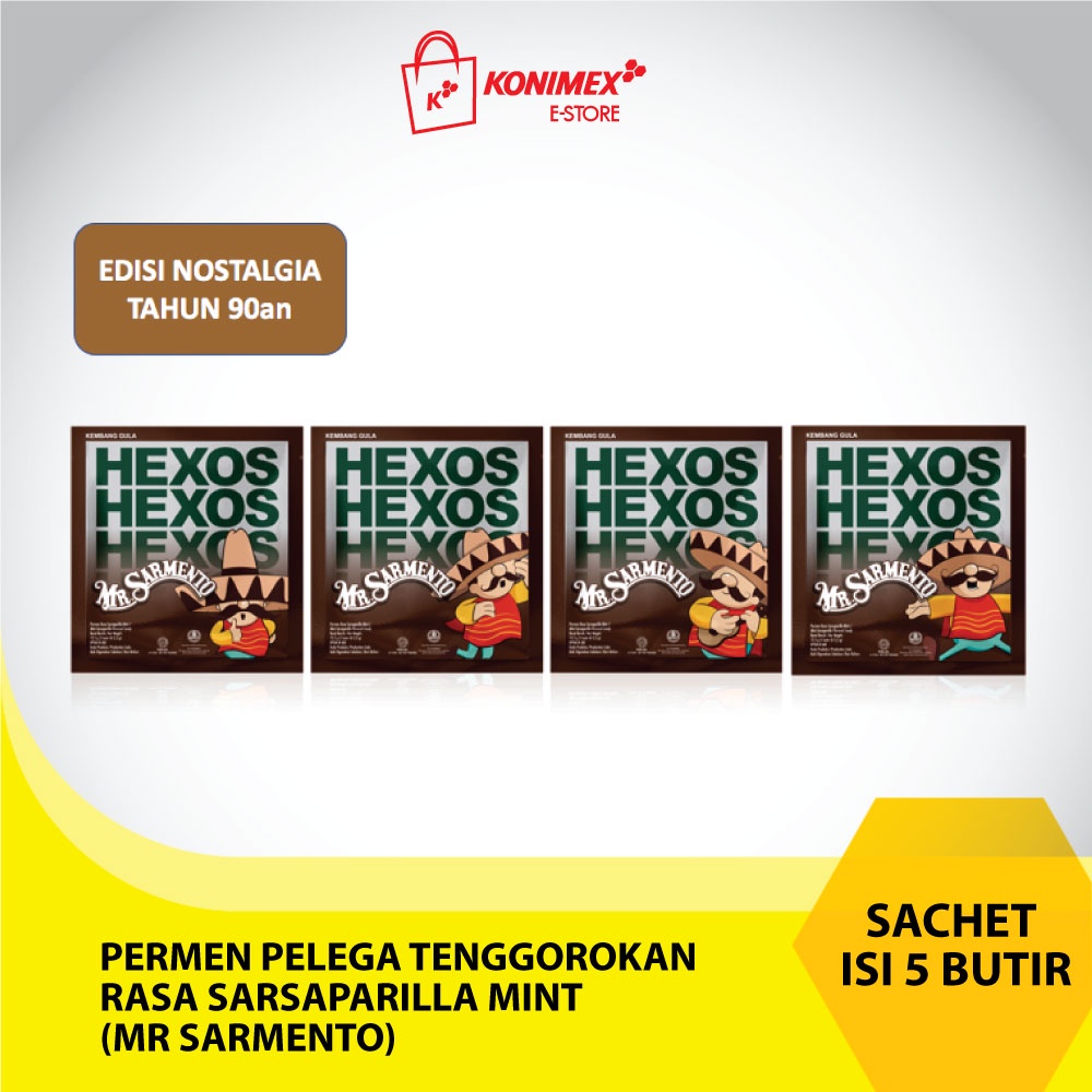 Jual Hexos Mr Sarmento (Rasa Sarsaparilla Mint) 3 Sachet @15gr | Shopee ...