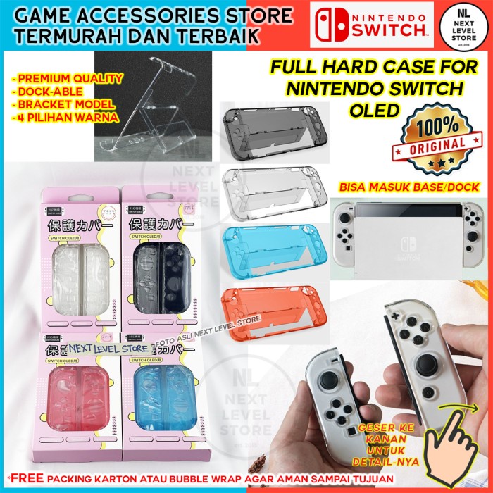 Jual Full Hard Crystal Case Nintendo Switch OLED Clear Original ...