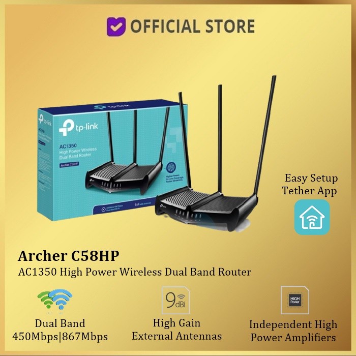 Jual Router Tp Link Archer C58Hp Wifi Ac1350 High Power Wireless Dual ...